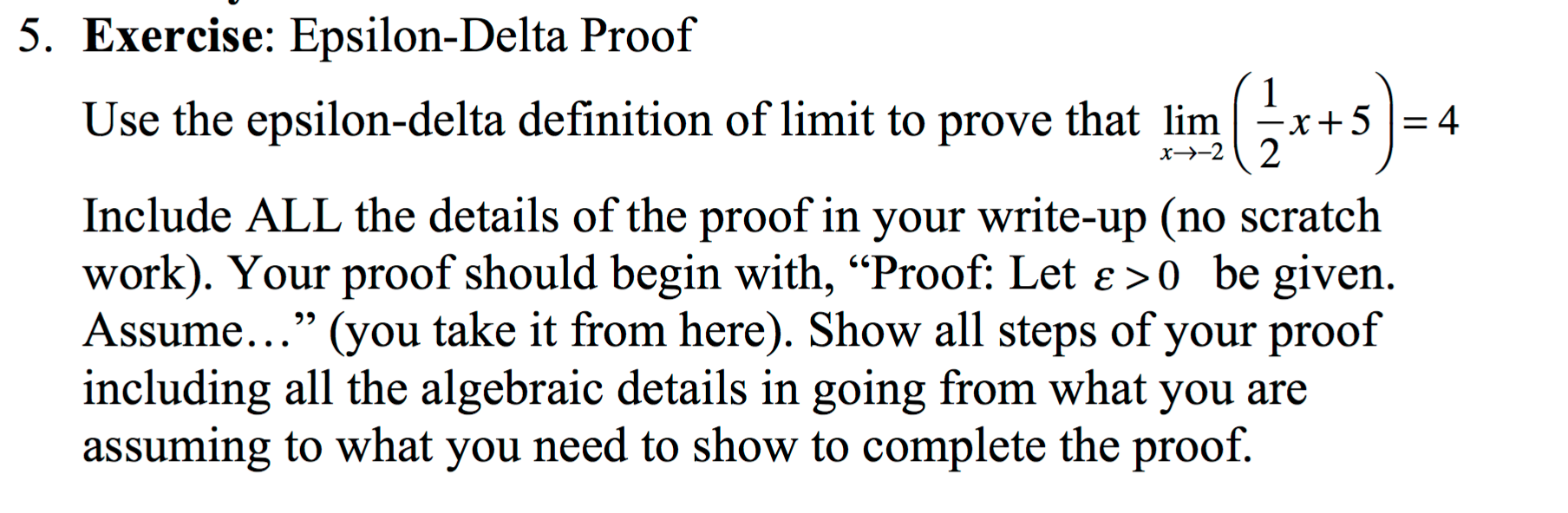 Solved Epsilon-Delta Proof Use the epsilon-delta definition | Chegg.com