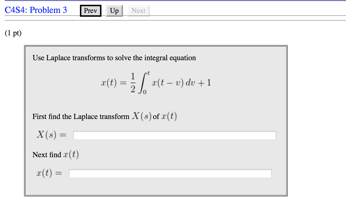 Solved Use Laplace transforms to solve the integral equation | Chegg.com