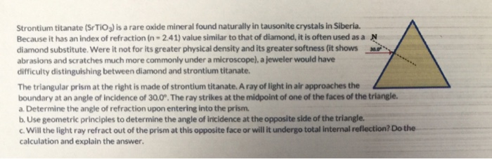 Solved Strontium titan ate (SrTiO_3) K a rare oxide mineral | Chegg.com