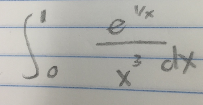 Solved Improper integral integral e/ x^3 dx | Chegg.com