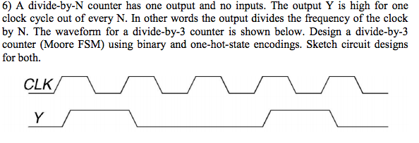 A divide-by-N counter has one output and no inputs. | Chegg.com