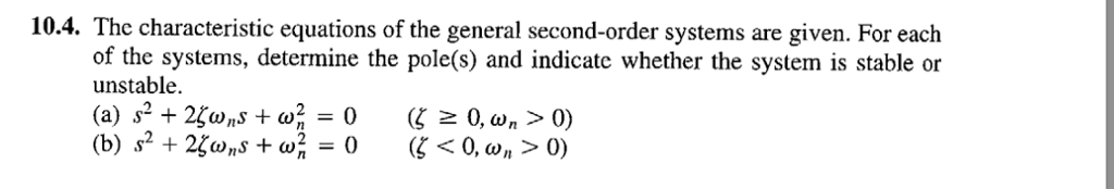 Solved 10.4. The characteristic equations of the general | Chegg.com