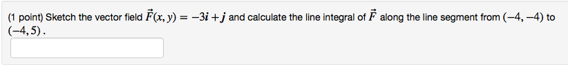 Solved Sketch the vector field F(x, y) = -3i + j and | Chegg.com