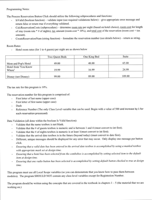 In Visual Basic 2015 | Chegg.com