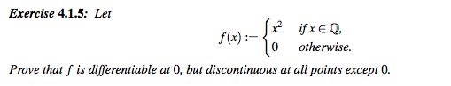 Solved Let f(x):= {x^2 if x elementof Q, 0 otherwise. | Chegg.com