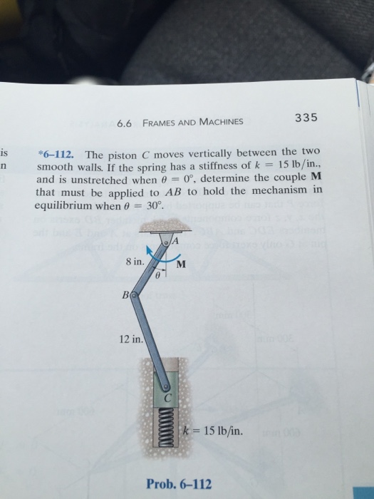 Solved The piston C moves vertically between the two smooth | Chegg.com