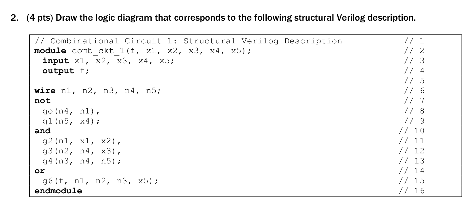 Solved Draw The Logic Diagram That Corresponds To The