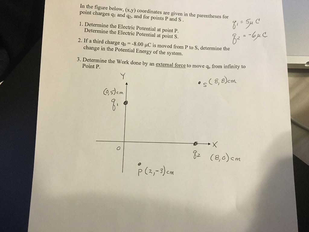 Solved In the figure below, (x,y) coordinates are given in | Chegg.com