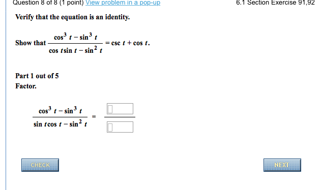 Solved Question 8 of 8 (1 point) View problem in a pop-up | Chegg.com