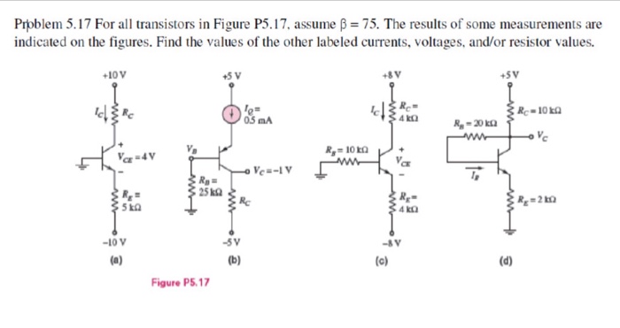 Solved Prbble'n 5. 17 For all transistors in Figure P5.17. | Chegg.com