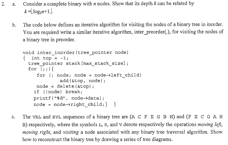 Solved Consider a complete binary with n nodes. Show that | Chegg.com
