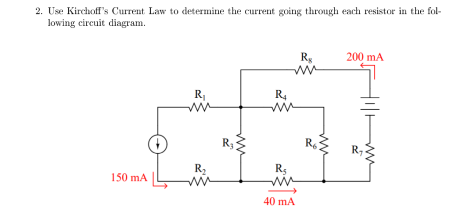 Solved Use Kirchoff's Current Law to determine the current | Chegg.com