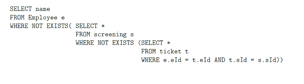 Solved SCREENING {sld, movie, time, screen} Seld, name, | Chegg.com