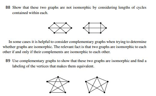 Solved B8 Show that these two graphs are not isomorphic by | Chegg.com