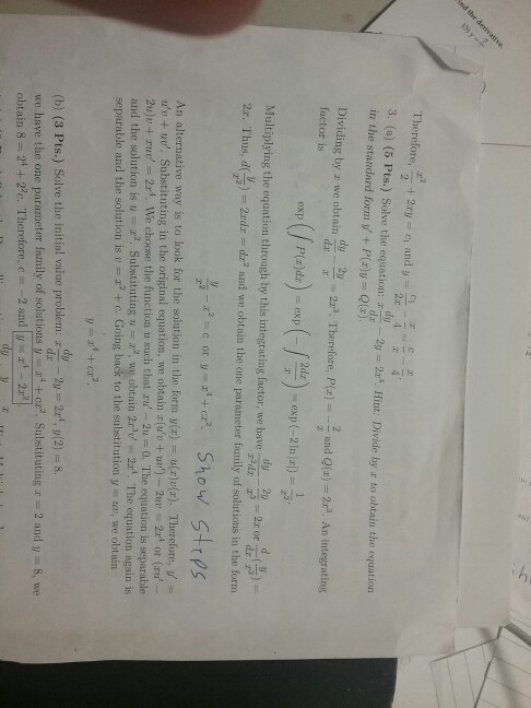 Solved Therefore, + 2xy ci and-2-4 = 4 3. (a) (5 pts.) Solve | Chegg.com