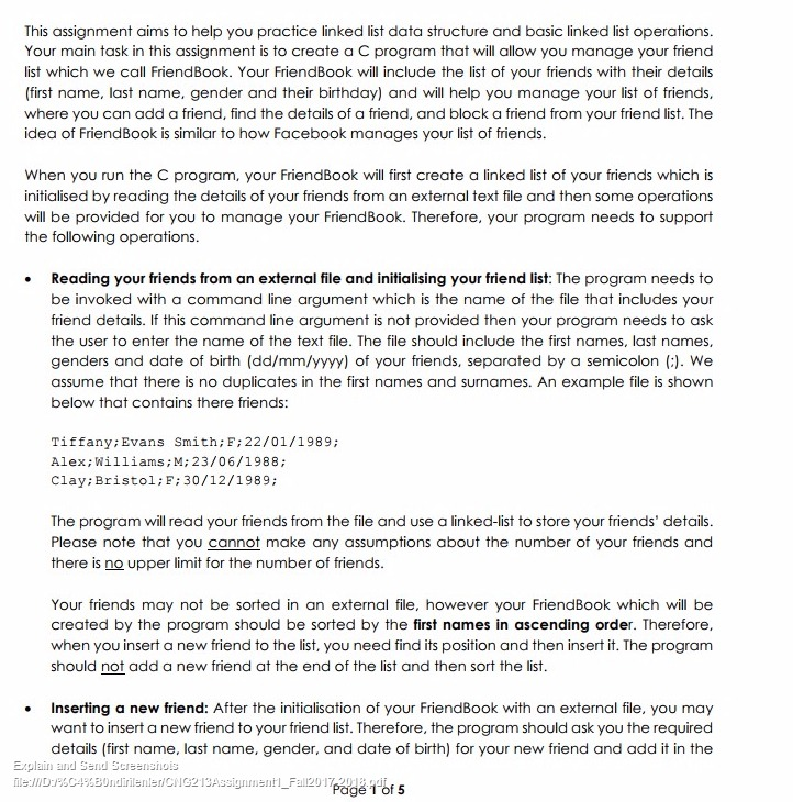 Solved This assignment aims to help you practice linked list | Chegg.com