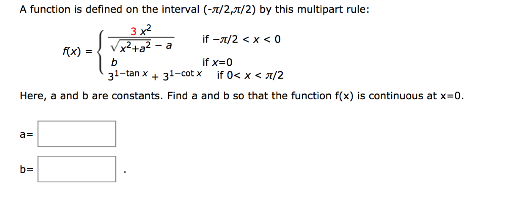 Solved A function is defined on the interval (-?/2,?/2) by | Chegg.com