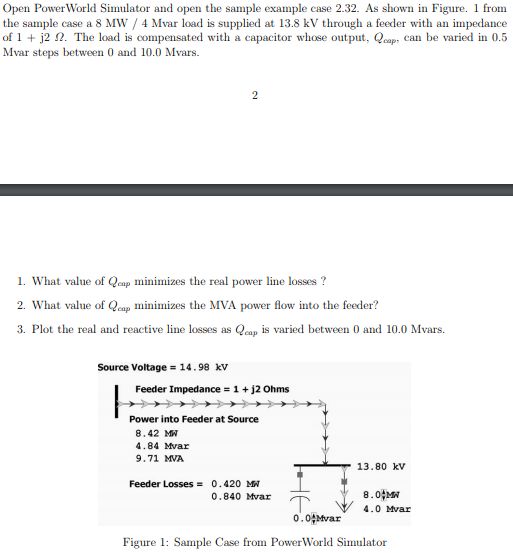 Solved Open Power World Simulator and open the sample | Chegg.com