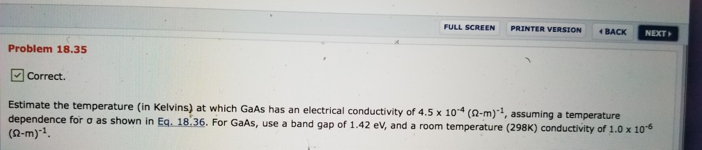 Solved FULL SCREEN PRINTER VERSION BACK NEXT Problem 18.35 | Chegg.com