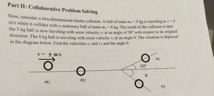 Solved Now, consider a two-dimensional elastic collision. A | Chegg.com