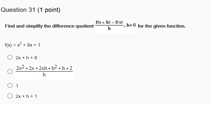 Solved Find and simplify the difference quotient f(x + h) - | Chegg.com