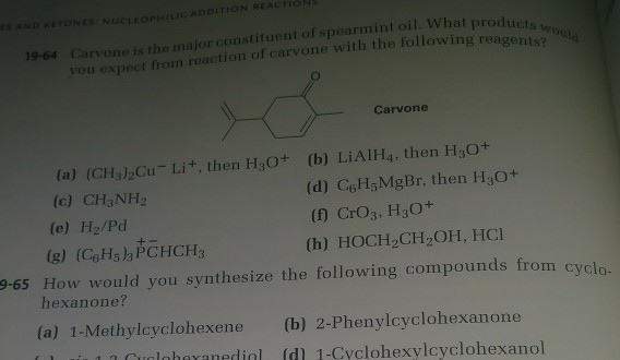 Solved AND RETONES NUCLEOPHILIC ADDITION REACTION 19-64 | Chegg.com