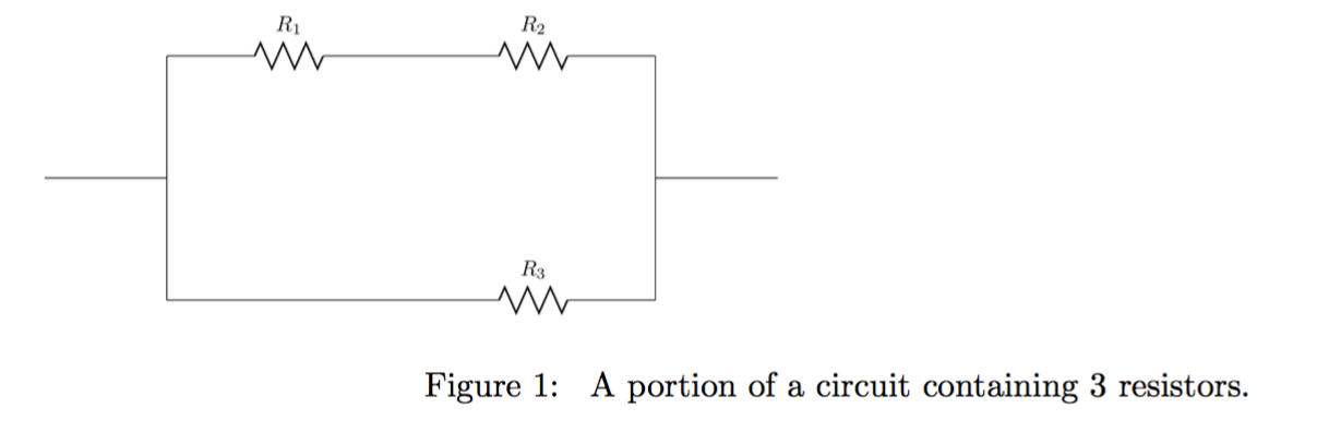 Solved Consider the circuit pictured with three resistors | Chegg.com