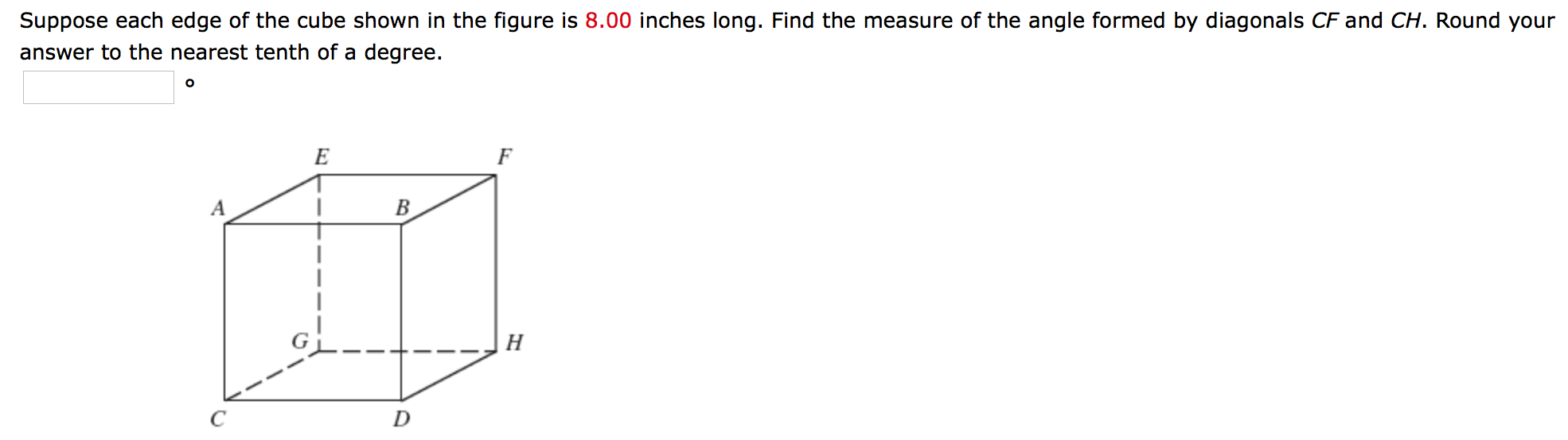 Solved Suppose each edge of the cube shown in the figure is | Chegg.com