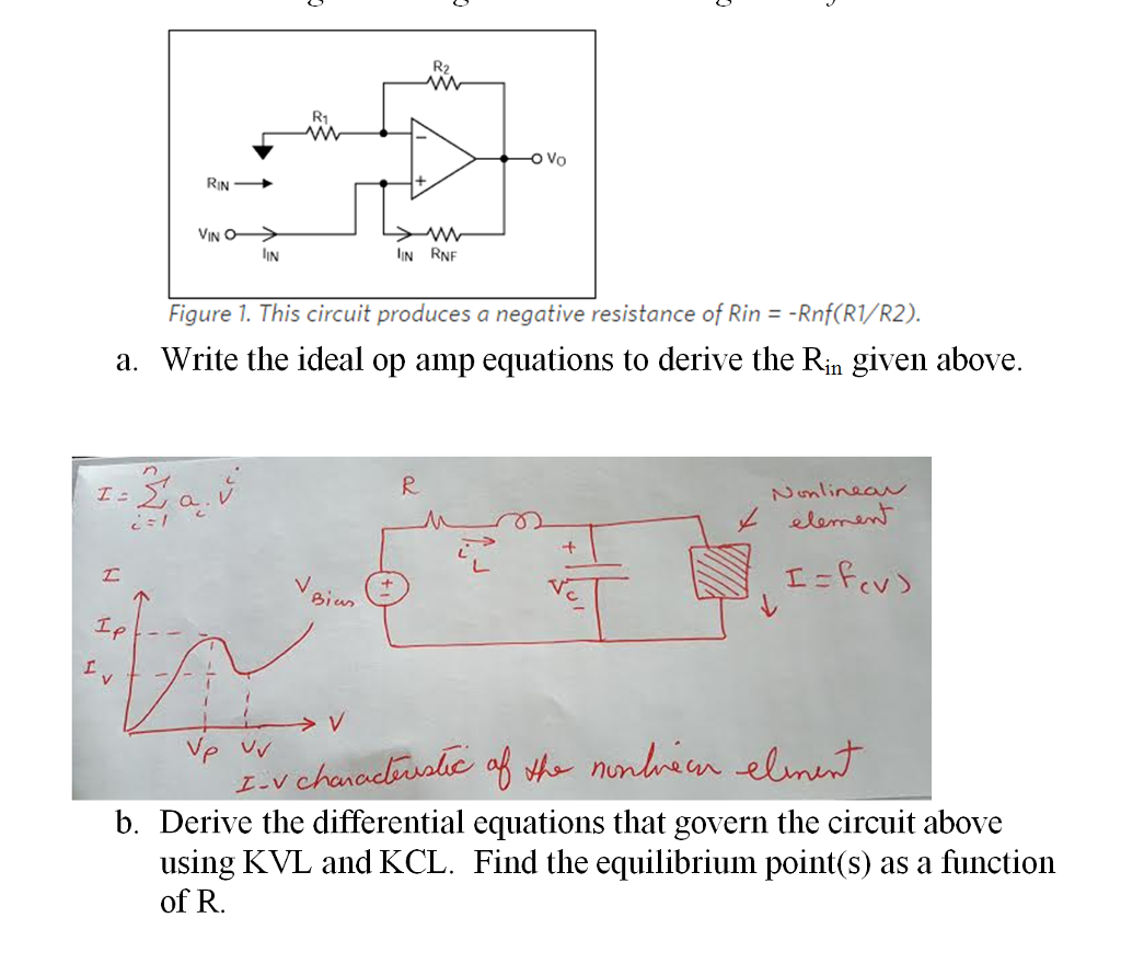 Solved The following RLC circuit is given. One nonlinear | Chegg.com