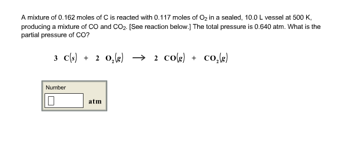 Solved A mixture of 0.162 moles of C is reacted with 0.117 | Chegg.com