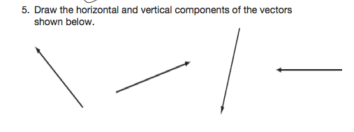 Solved Draw the horizontal and vertical components of the | Chegg.com