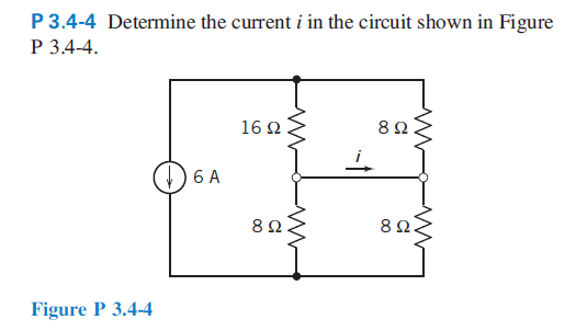 Solved Determine the current i in the circuit shown in | Chegg.com