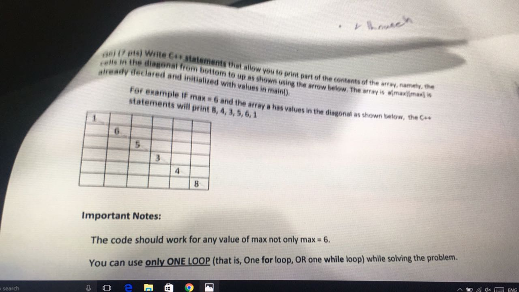 Solved Write C++ statements that allow you to print part of | Chegg.com