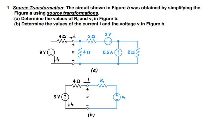Solved Source Transformation: The circuit shown in Figure b | Chegg.com
