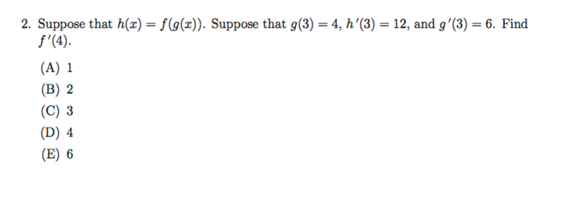 Solved 2. Suppose that h(x)-f(g(x)). Suppose that g(3-4, | Chegg.com Solved 2. Suppose that h(x)-f(g(x)). Suppose that g(3-4, | Chegg.com