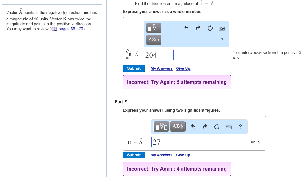 Solved Find The Direction And Magnitude Of B A Vector A Chegg