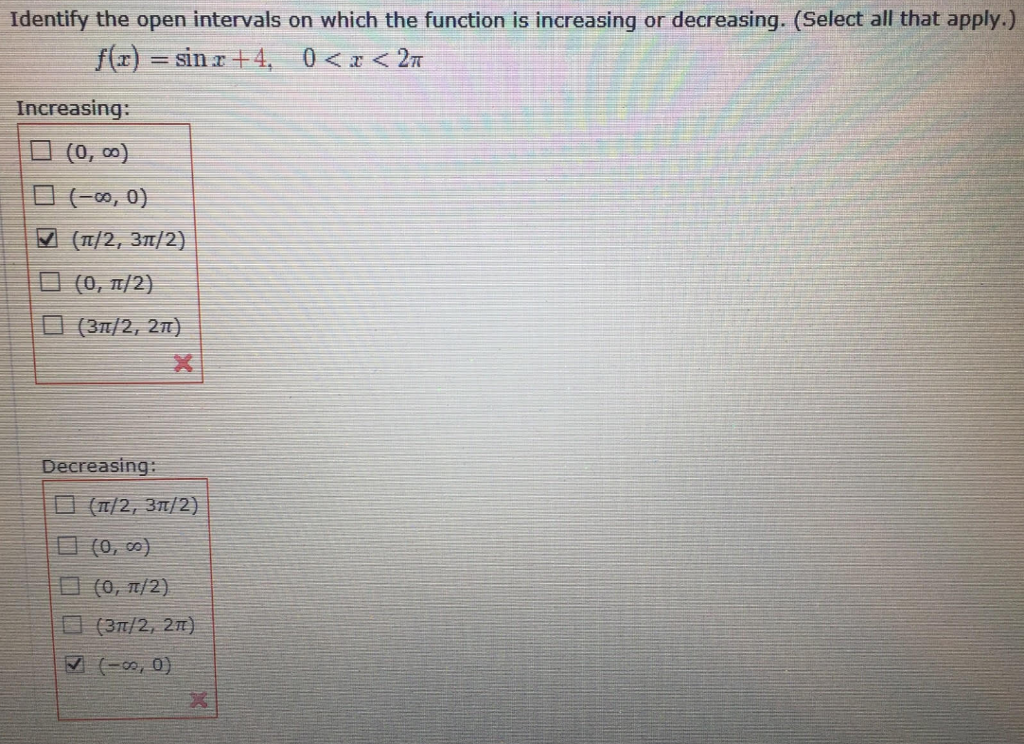 Solved Identify the open intervals on which the function is | Chegg.com