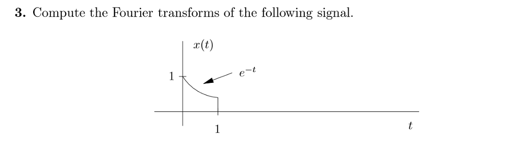 Solved 3. Compute the Fourier transforms of the following | Chegg.com