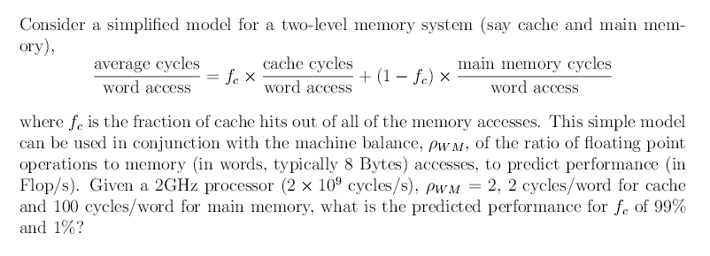 Solved: Consider a simplified model for a two-level memor Solved: Consider a simplified model for a two-level memor
