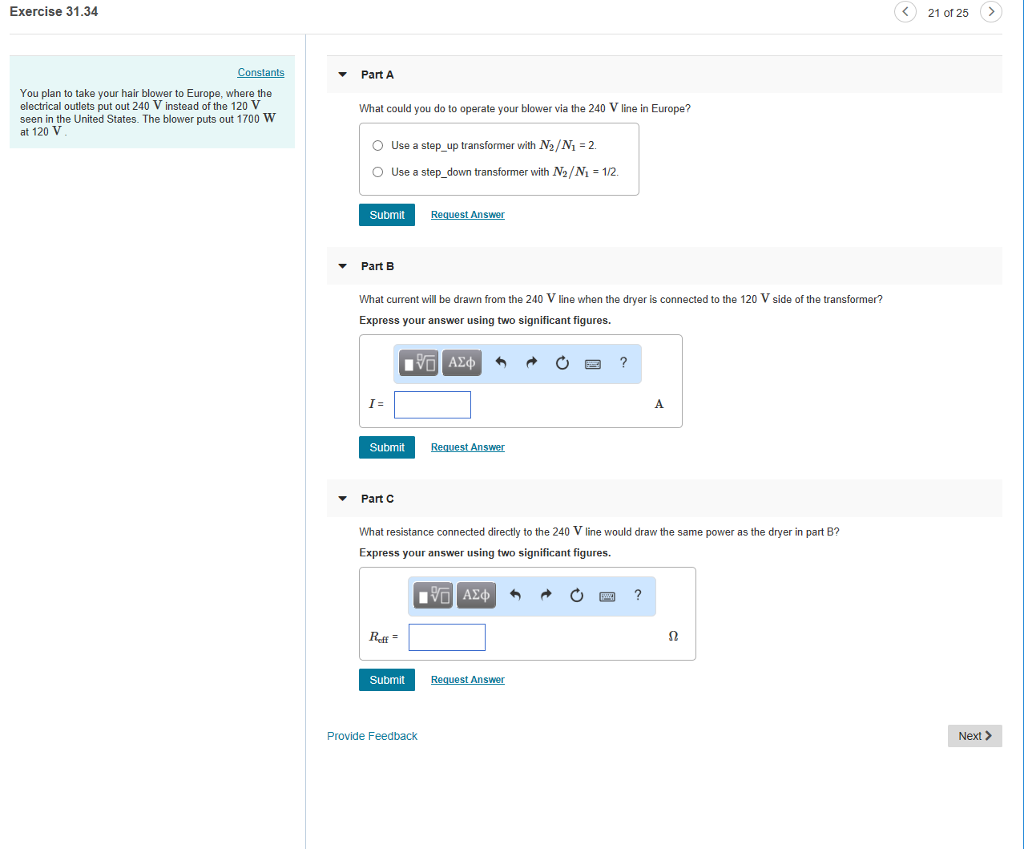 Solved Exercise 31.34 21 of 25> Constants ? Part A You plan | Chegg.com