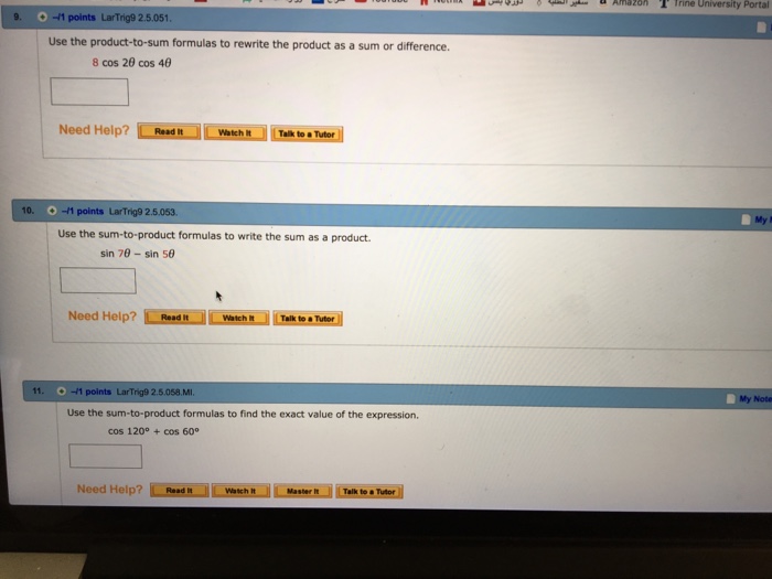 Solved 5. O 0/3 points l Previous Answers LarTrig9 2.5.022 | Chegg.com Solved 5. O 0/3 points l Previous Answers LarTrig9 2.5.022 | Chegg.com
