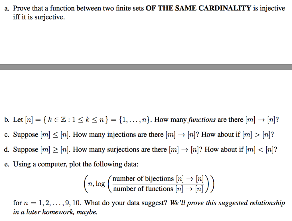 Solved Problem 8: Functions, injections, surjections, and | Chegg.com