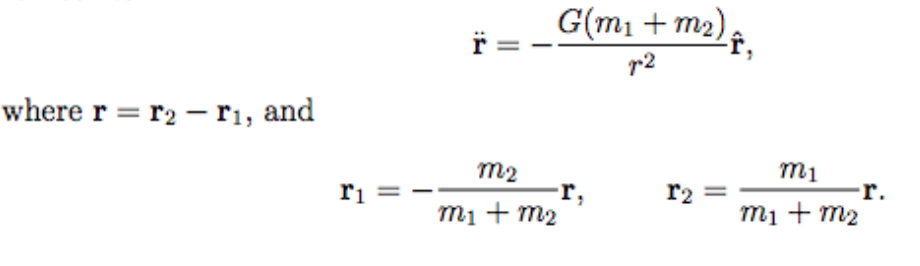 Solved v.s r2 where r = r2-ri, and m1 m1 m2 m1 + m2 | Chegg.com