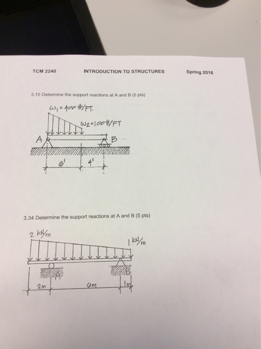 Solved Determine The Support Reaction At A And B Determine