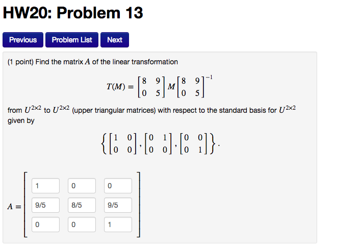 Solved HW20: Problem 13 Previous Problem List Next (1 point) | Chegg.com
