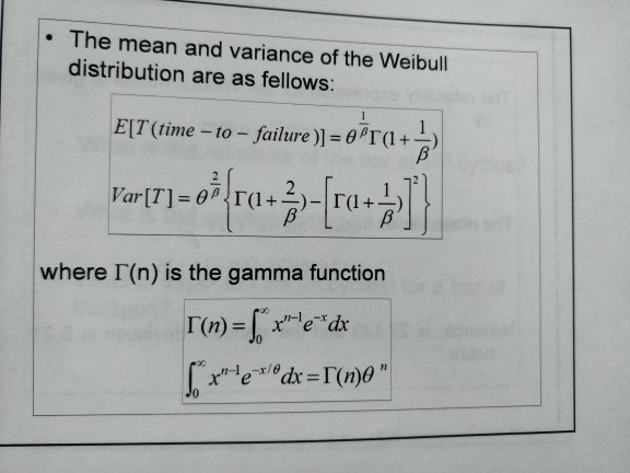 Solved a) Derive the reliability function for the Weibull | Chegg.com