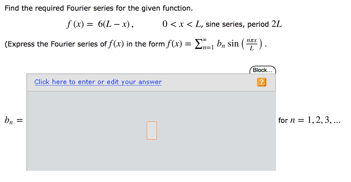 Solved Find the required Fourier series for the given | Chegg.com