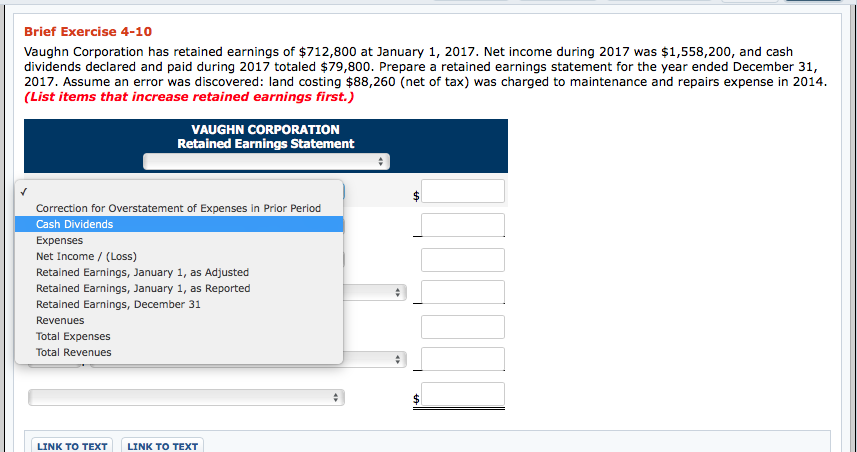 Solved Brief Exercise 4-10 Vaughn Corporation has retained | Chegg.com Solved Brief Exercise 4-10 Vaughn Corporation has retained | Chegg.com
