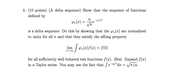 Solved Show that the sequence of functions defined by phi_n | Chegg.com