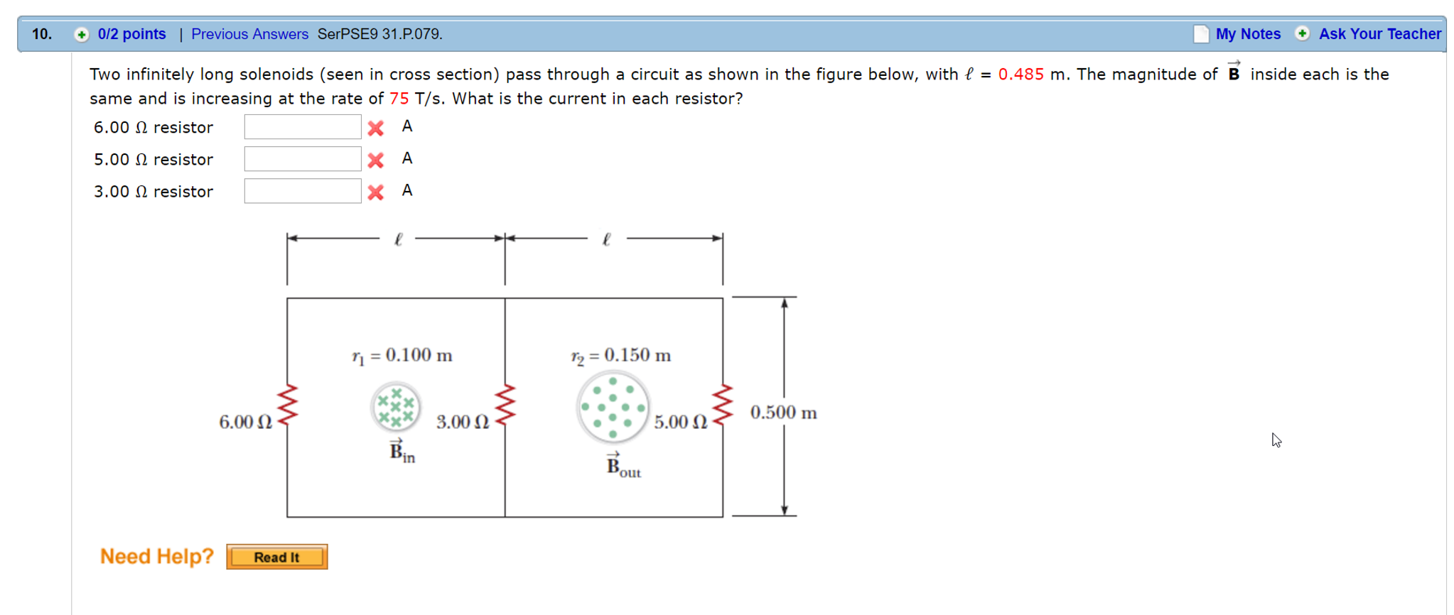 Solved Two infinitely long solenoids (seen in cross section) | Chegg.com